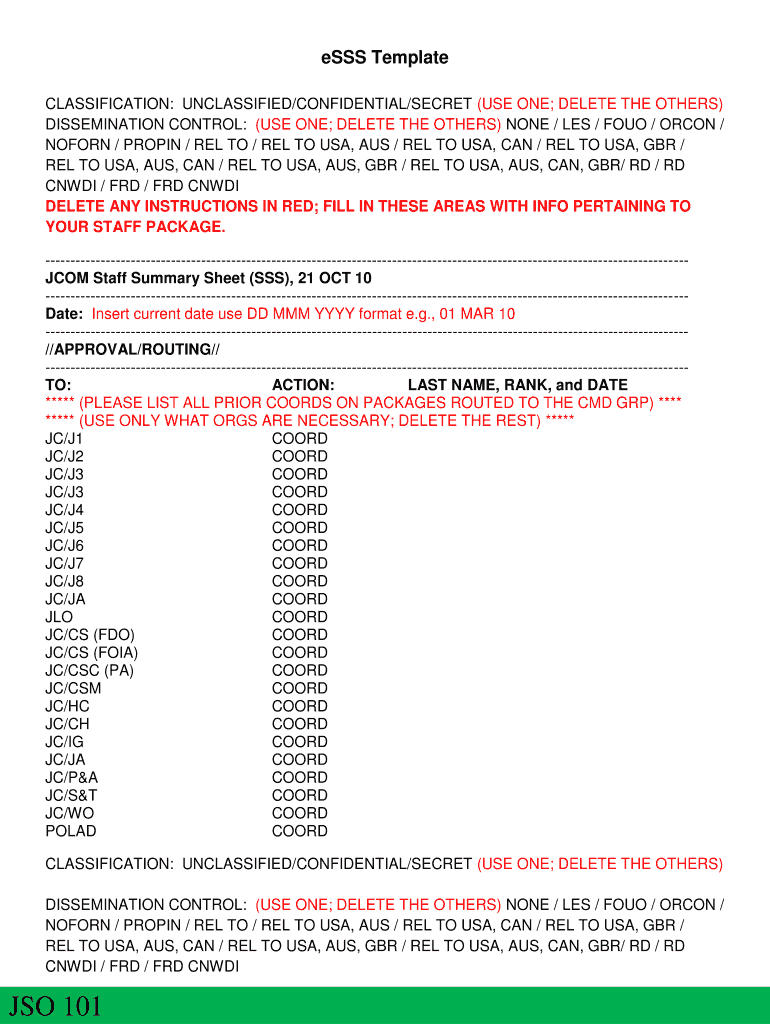 Fillable Online eSSS Template Fax Email Print - pdfFiller