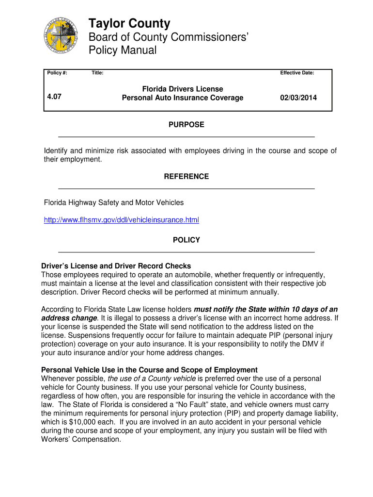 Fillable Online Florida Drivers License Fax Email Print - pdfFiller