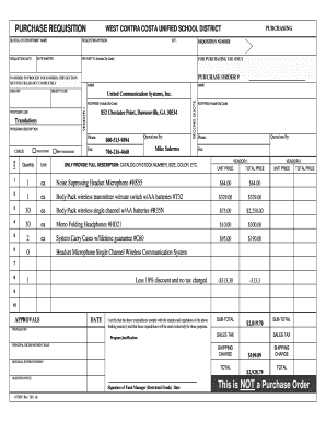 Fillable Online PURCHASE REQUISITION PURCHASING Fax Email Print - pdfFiller