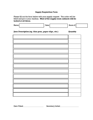 Fillable Online Supply Requisition Form - Collge Sturgeon Heights Collegiate Fax Email Print ...