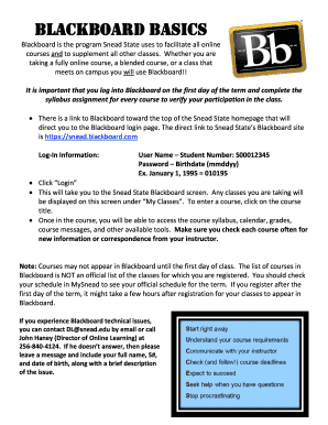 Fillable Online BLACKBOARD BASICS Fax Email Print - pdfFiller
