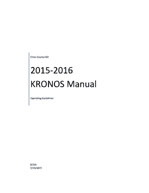Fillable Online KRONOS Managers Fax Email Print - pdfFiller