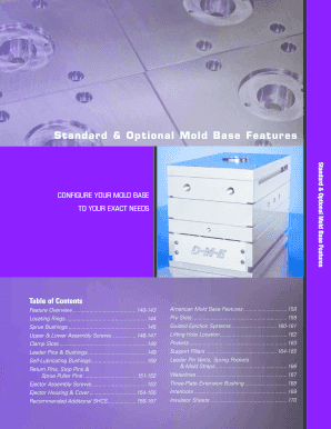 Fillable Online Standard Optional Mold Base Features - DME Fax Email ...