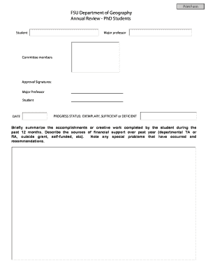 Fillable Online campus fsu FSU Department of Geography Fax Email Print ...