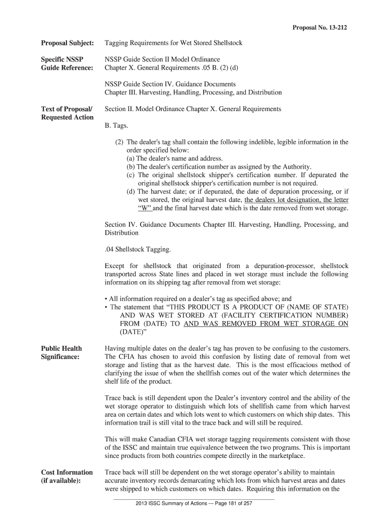 Fillable Online issc Proposal Subject Tagging Requirements for Wet Stored - issc Fax Email Print ...