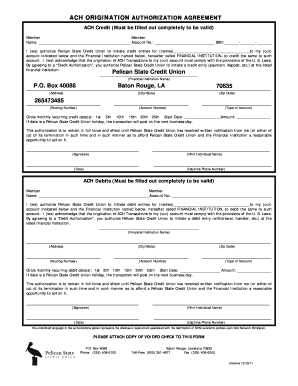 Fillable Online ACH Origination Authorization Agreementdoc Fax Email ...