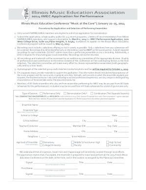 Fillable Online ilmea 2014 IMEC Application for Performance Fax Email ...