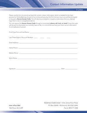 Fillable Online Contact Information Update - webidiznet Fax Email Print ...