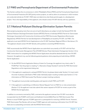 Fillable Online 7 PWD and Pennsylvania Department of Environmental ...