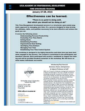 Fillable Online utcanj Effectiveness can be learned - utcanjorg Fax ...