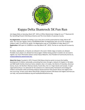 Fillable Online Shamrock Registration Formdocx Fax Email Print - pdfFiller