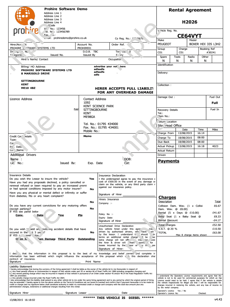 Fillable Online Prohire Software Demo Fax Email Print - pdfFiller