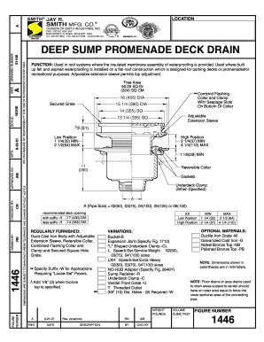 Fillable Online 1446 Deep Sump Promenade Deck Drain 1446 Deep Sump ...
