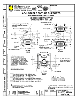 Fillable Online 0210Y0220Y-M54-XK Adjustable Fixture Supports for ...