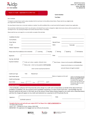 Fillable Online IDP IELTS Test Centres Level 2, 137 139 Bathurst St ...