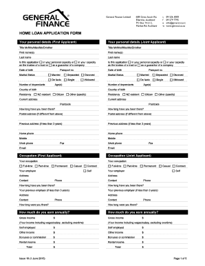 Fillable Online general co HOME LOAN APPLICATION FORM - Welcome to ...