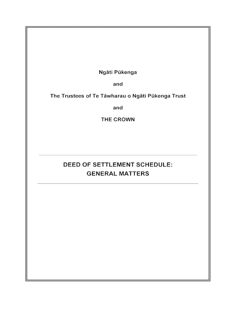 Fillable Online Ngti Pkenga and The Trustees of Te Twharau o Ngti ...