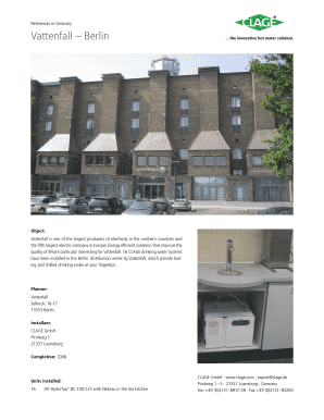 Fillable Online Vattenfall Berlin - CLAGE Fax Email Print - pdfFiller