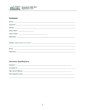 Fillable Online mib Application-form-EMBA BIT Fax Email Print - pdfFiller