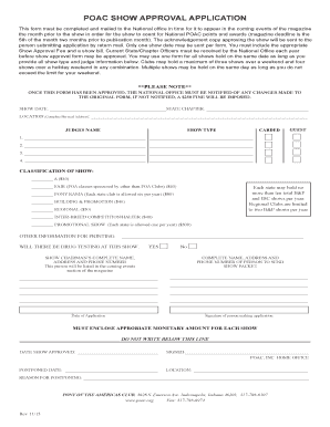 Fillable Online poac THE ORIGINAL FORM IF NOT NOTIFIED A 250 FINE ...