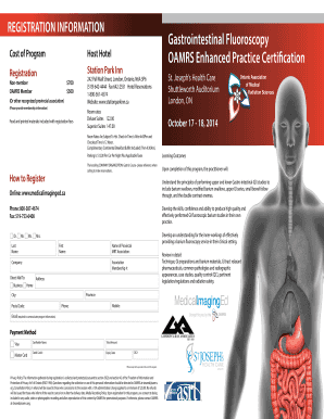 Fillable Online REGISTRATION INFORMATION Gastrointestinal Fluoroscopy ...