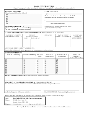 Fillable Online Bank Confirmation Bank Confirmation Fax Email Print ...