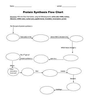 Fillable Online Protein Synthesis Flow Chart Fax Email Print - pdfFiller