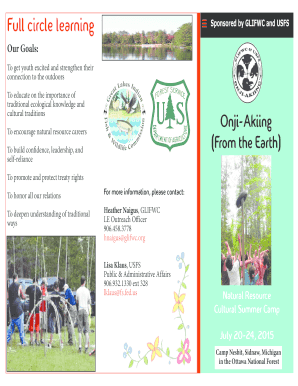 Fillable Online glifwc Full circle learning Sponsored by GLIFWC and ...