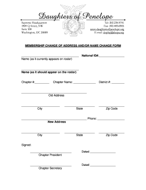 Fillable Online Membership Change of Address Formdoc Fax Email Print - pdfFiller