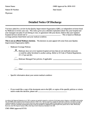 Fillable Online Detailed Notice of Discharge Detailed Notice of ...
