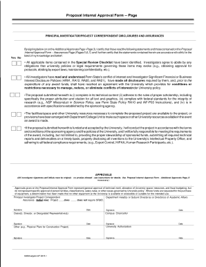 Fillable Online research psu Proposal Internal Approval Form -- Page ...