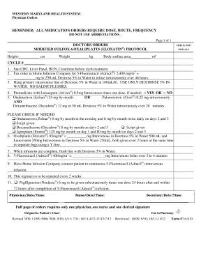 Fillable Online MODIFIED FOLFOX 6 () PROTOCOL Fax Email Print - pdfFiller