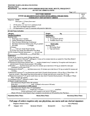 Fillable Online STEMI (ST SEGMENT ELEVATION MYOCARDIAL INFARCTION) Fax ...