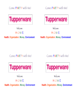 Tupperware Party Invitation Templates - Fill Online, Printable ...