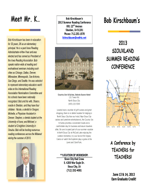 Fillable Online esu1 Meet Mr K Bob Kirschbaums - Educational Service Unit 1 - esu1 Fax Email ...