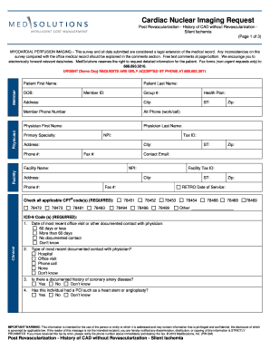 Fillable Online Cardiac Nuclear Imaging Request Fax Email Print - pdfFiller