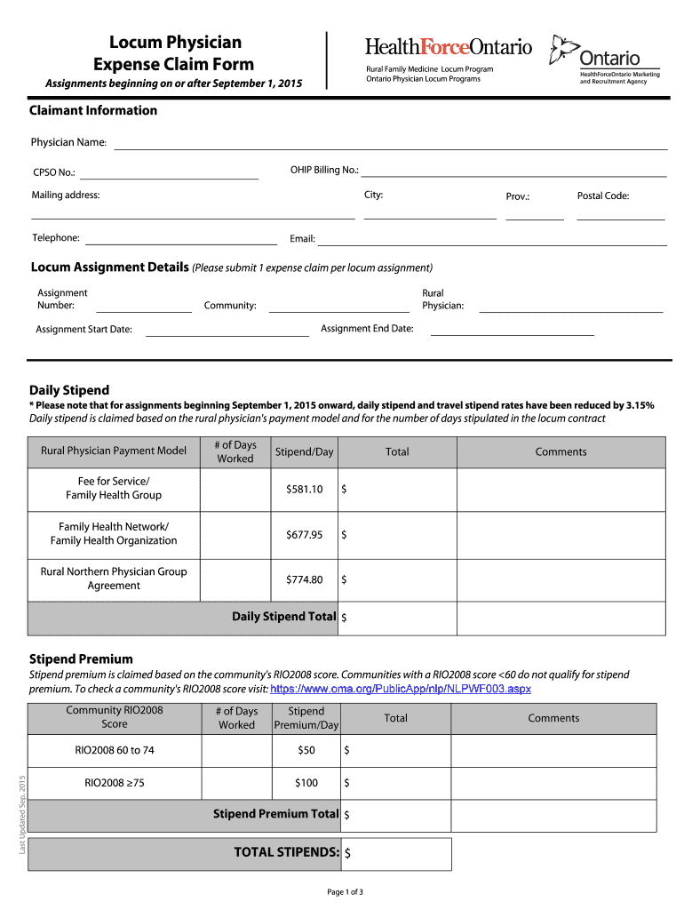 Fillable Online Locum Physician Fax Email Print - pdfFiller