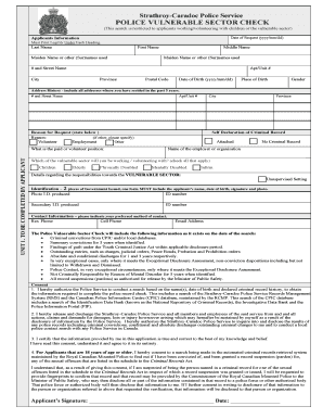 Fillable Online Strathroy-Caradoc Police Service POLICE VULNERABLE ...