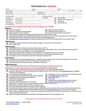 Fillable Online PCM Submission Form Conventional Fax Email Print ...