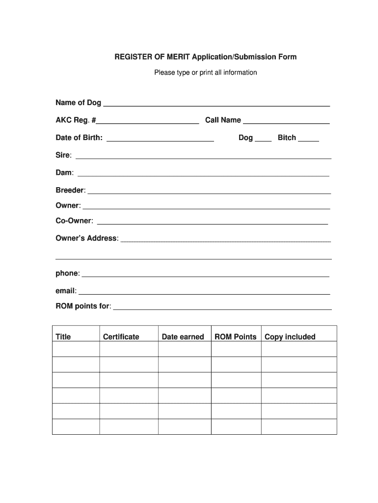 Fillable Online acdca ROM ApplicationSubmission - acdca Fax Email Print - pdfFiller