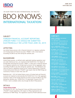 Fillable Online FOREIGN FINANCIAL ACCOUNT REPORTING FINCEN FORM 114 ...