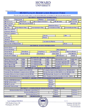 Fillable Online Husd facility reservation request form Fax Email Print - pdfFiller