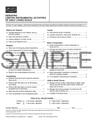Fillable Online hfhs-formslibrary GERIATRIC LAWTON INSTRUMENTAL ACTIVITIES OF DAILY LIVING SCALE ...