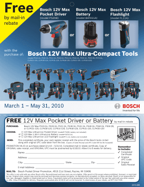 Fillable Online Bosch 12V Max Fax Email Print - pdfFiller
