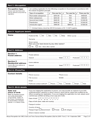Fillable Online Mutual Recognition Form 2 Application form to recognise ...