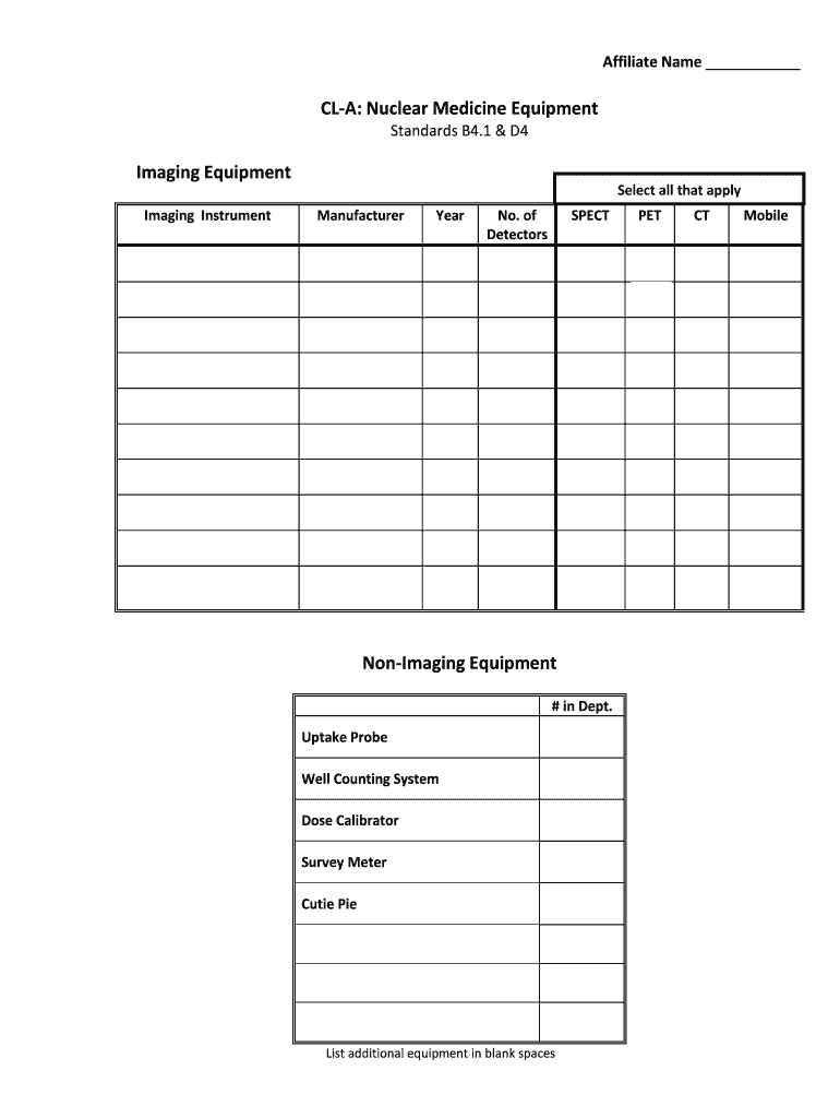 Fillable Online jrcnmt CL-A Nuclear Medicine Equipment - JRCNMT Fax ...