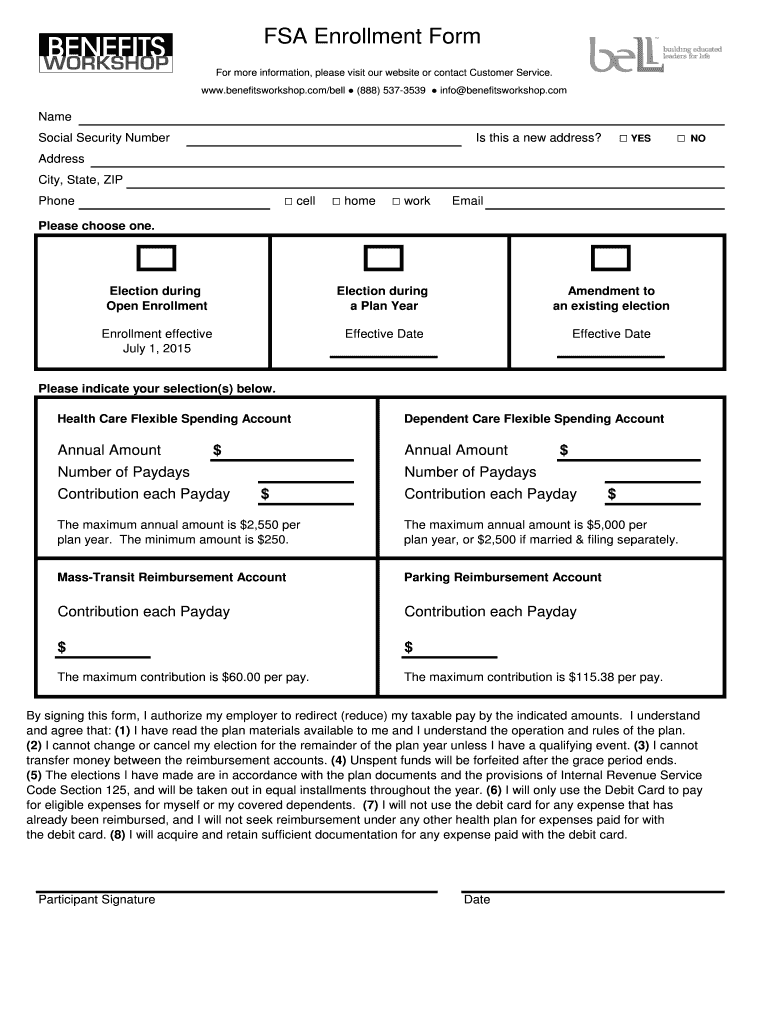 Fillable Online Enrollment effective Fax Email Print - pdfFiller