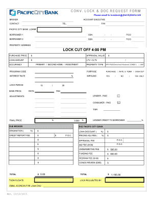 Fillable Online 061LOCK AND DOC REQUEST FORM Fax Email Print - pdfFiller
