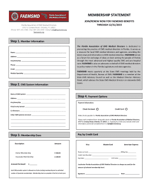 Fillable Online emlrc MEMBERSHIP STATEMENT Fax Email Print - pdfFiller