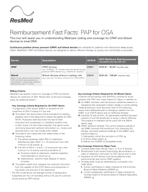 Fillable Online Reimbursement Fast Facts: PAP for OSA Fax Email Print ...